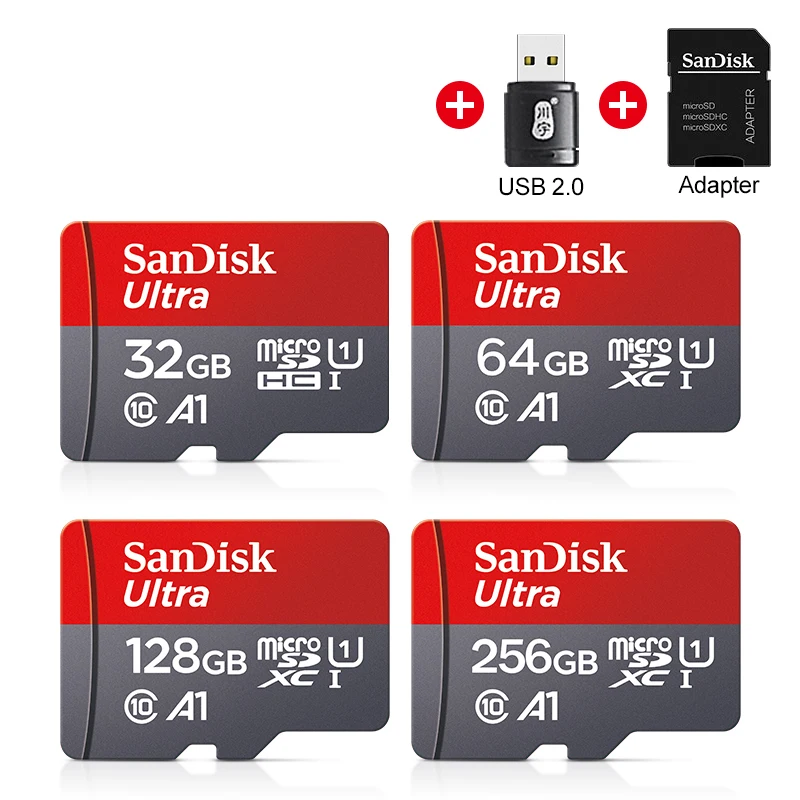 Tarjeta-Micro-SD-SanDisk-Ultra-A1-tarjetas-de-memoria-de-256GB-128GB ...