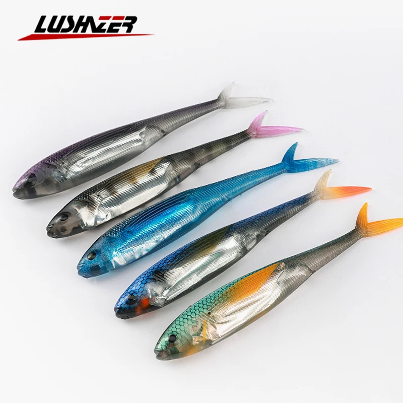 LUSHAZER Soft Plastic Swimbait Soft Fishing Lures Lifelike Soft Bait ...
