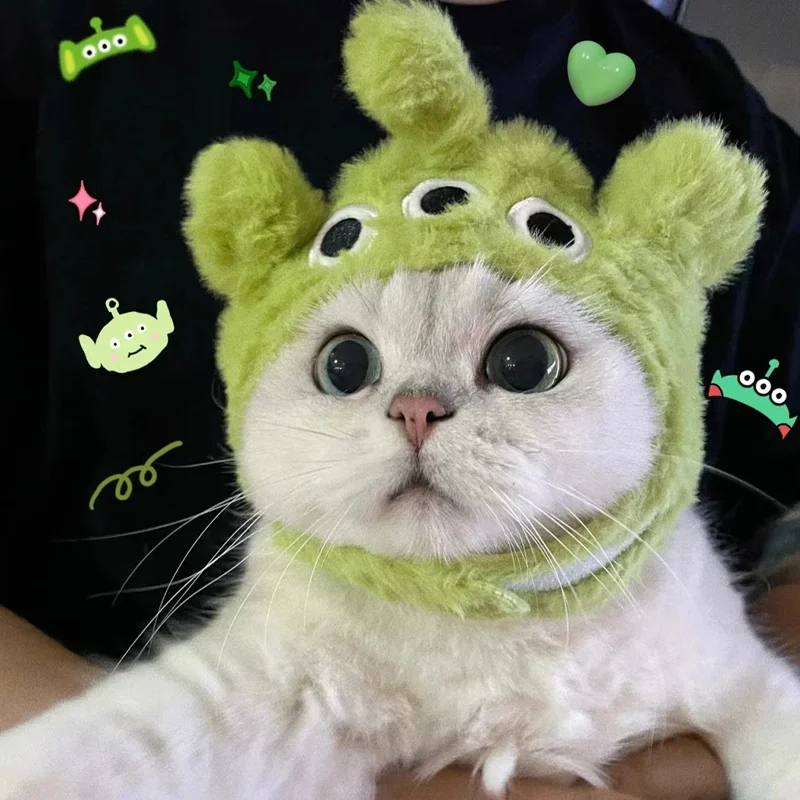 Cat Cute Cartoon Decorative Funny Cat Headwear Cat Dog Hat Headgear Pet ...