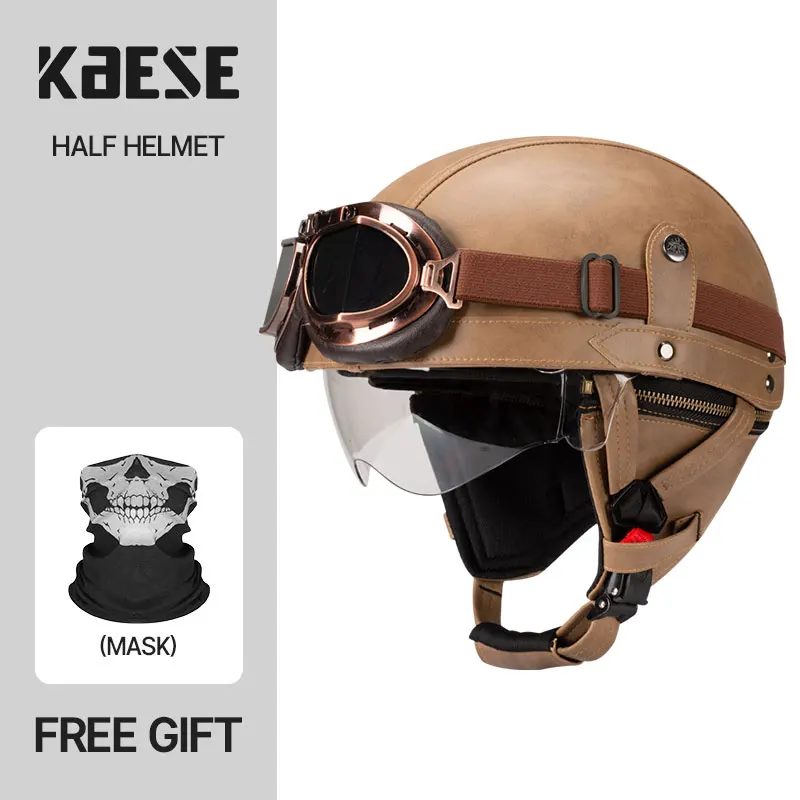 Vintage-Half-Face-Motorcycle-Helmet-Motorbike-Helmets-Men-Women-Unisex ...