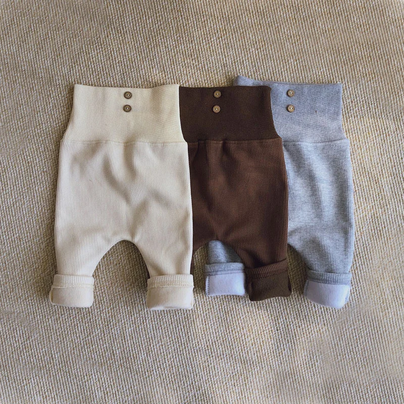 Baby-Cotton-Pants-With-Button-Autumn-Winter-Fleece-Pant-for-Boy-and ...