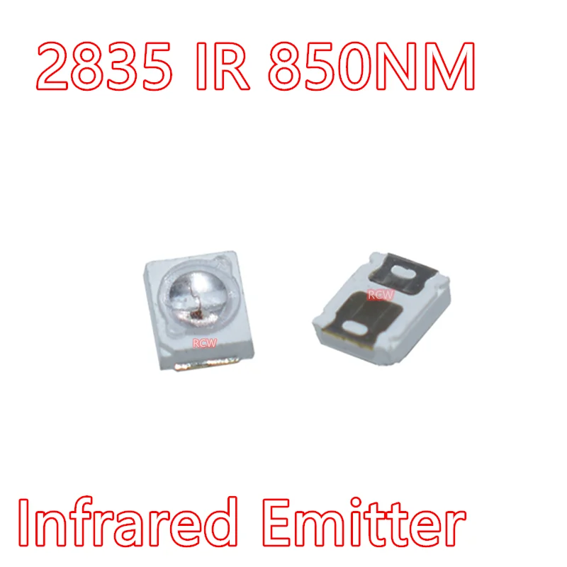 50PCS 2835 IR LED 850NM Ball Head Lamp Bead Infrared Emitter Night ...