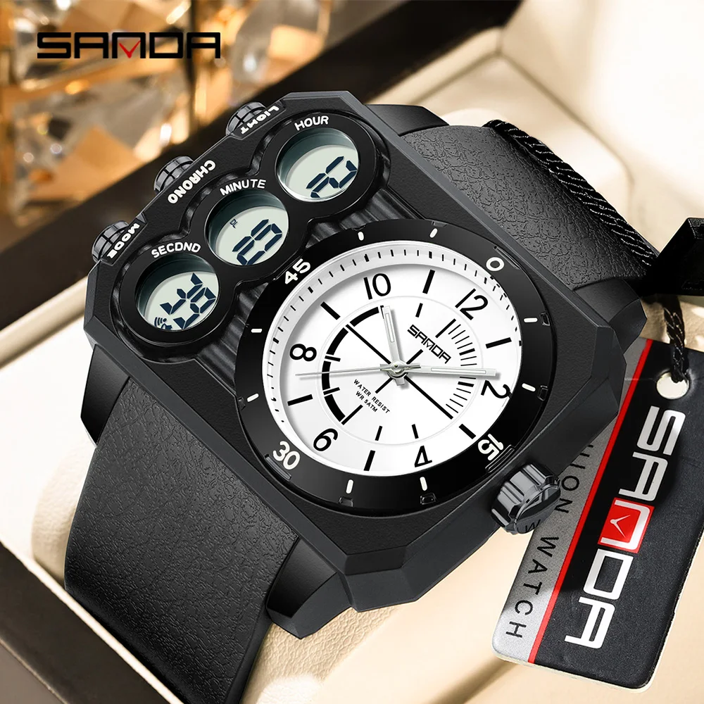 SANDA 6237 New Sports Watch For Male Students With Nightlight ...