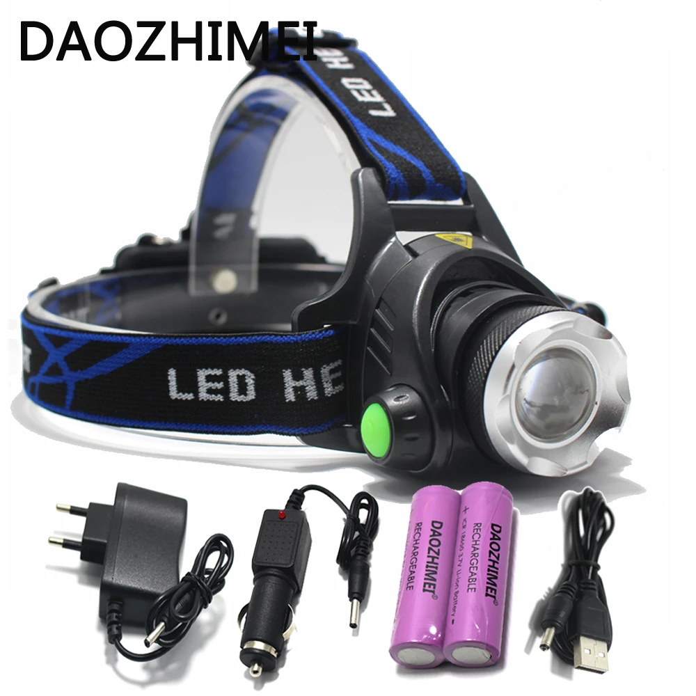 Налобный Фонарь 18650 | Xml T6 18650 Headlamp Headlight - 5000 Lumens ...
