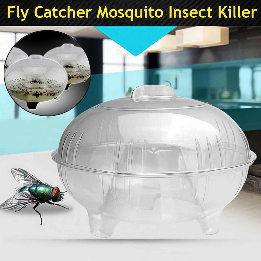 Fly-Catching-Cage-Non-Toxic-Winged-Insect-Trap-Clear-Mosquito-Killer ...