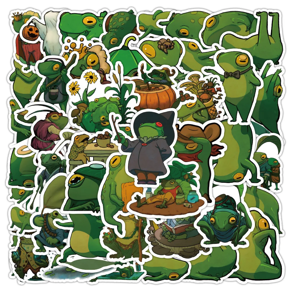 50pcs-Cool-Sports-Frog-Stickers-For-Suitcase-Stationery-Phone-Laptop ...