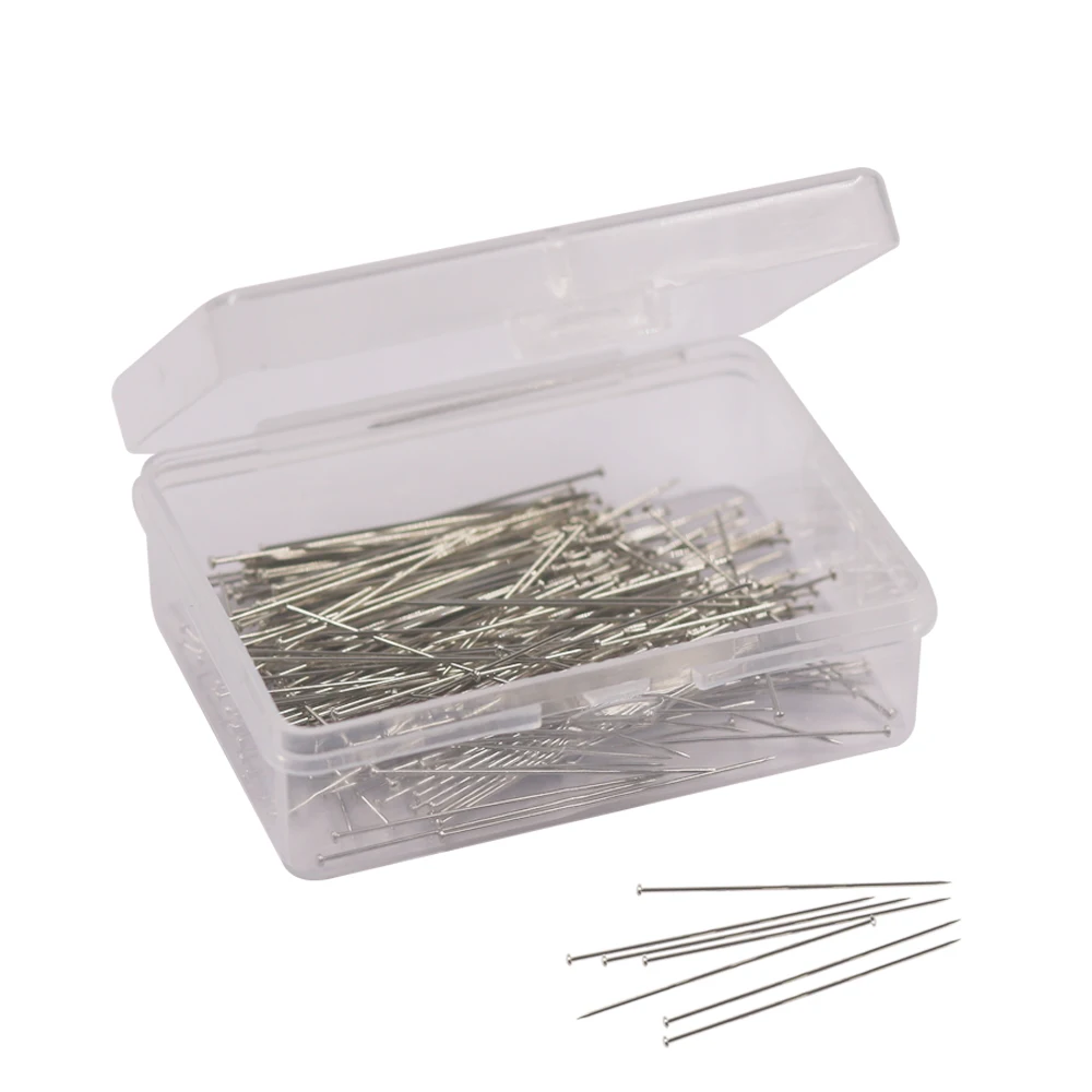 300Pcs Stainless Steel Sewing Pins Fine Satin Straight Pin Dressmaker ...