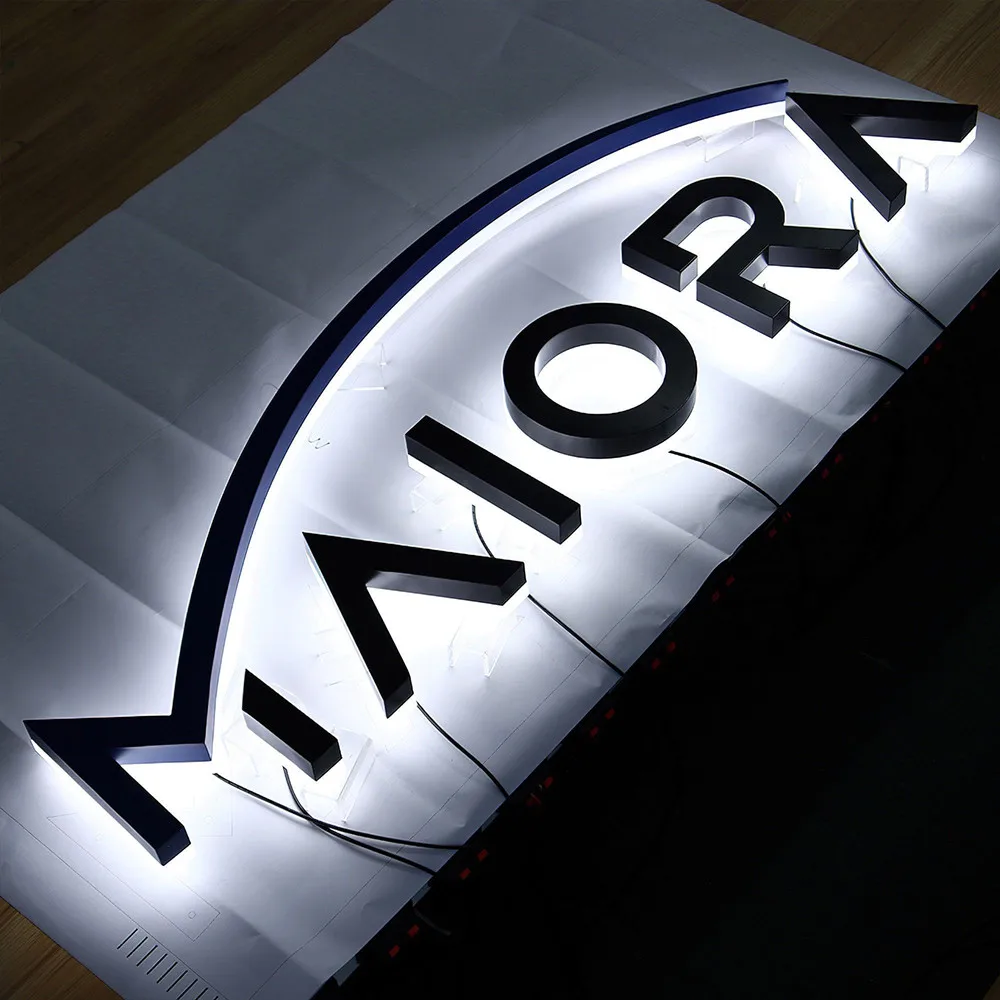 Custom-3D-Metal-Sign-Business-Logo-Outdoor-Backlit-Stainless-Steel ...