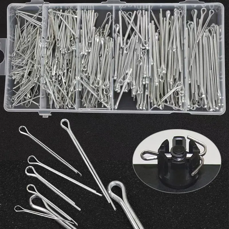 Cotter-Pin-Hairpin-R-Clips-Assortment-Kit-Spring-Steel-Hitch-Pins-Set ...