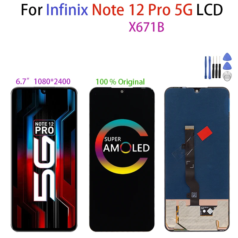 Original-AMOLED-For-Infinix-Note-12-Pro-5G-X671B-Pantalla-lcd-Display ...