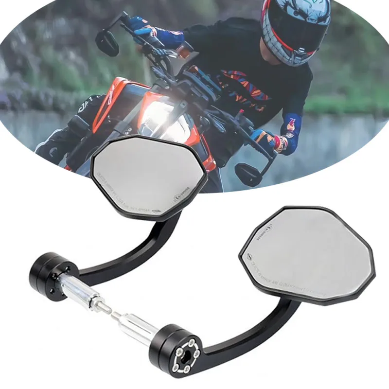 Motorcycle-Rear-View-Mirrors-7-8-22MM-Handle-Bar-End-Mirrors-Fit-For ...