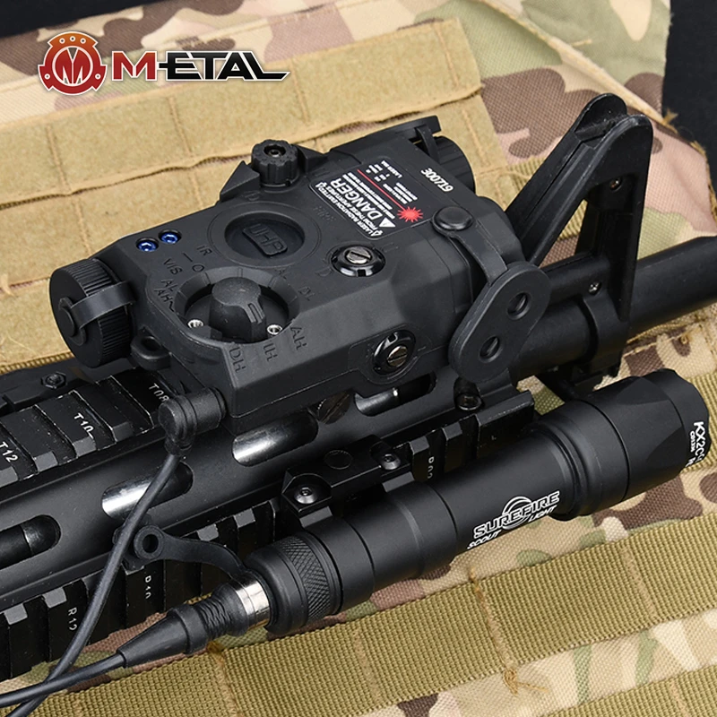 Tactical Peq 15 Laser+surefir Mark M600c Flashlight 600lm+dual Control Switch Set Ir Infrared ...