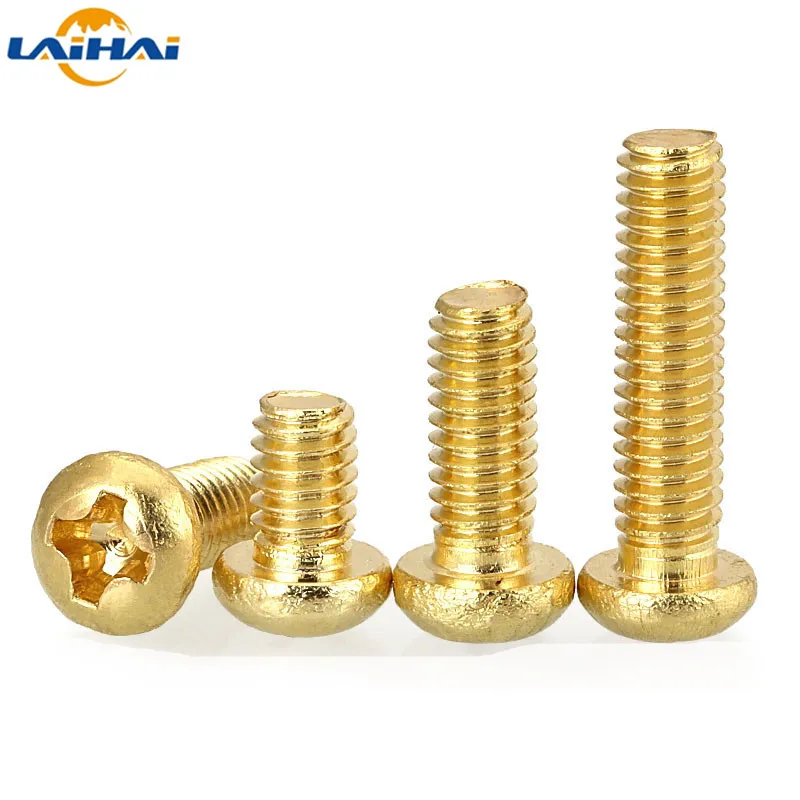 10PCS UNC US 8#32 4# 40 Brass Pan Head Cross Round head Cross screw ...
