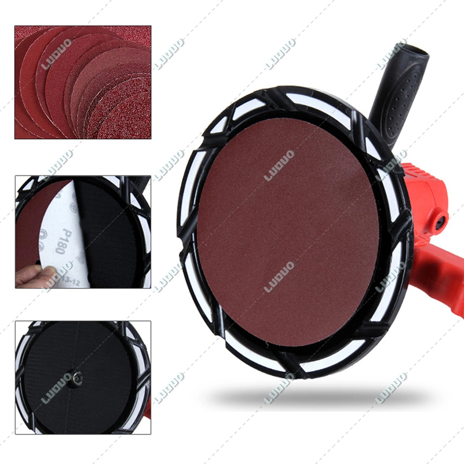 3-7Inch-75-180mm-Hook-Loop-Adhesive-Sanding-Disc-Pad-Round-Sandpaper ...