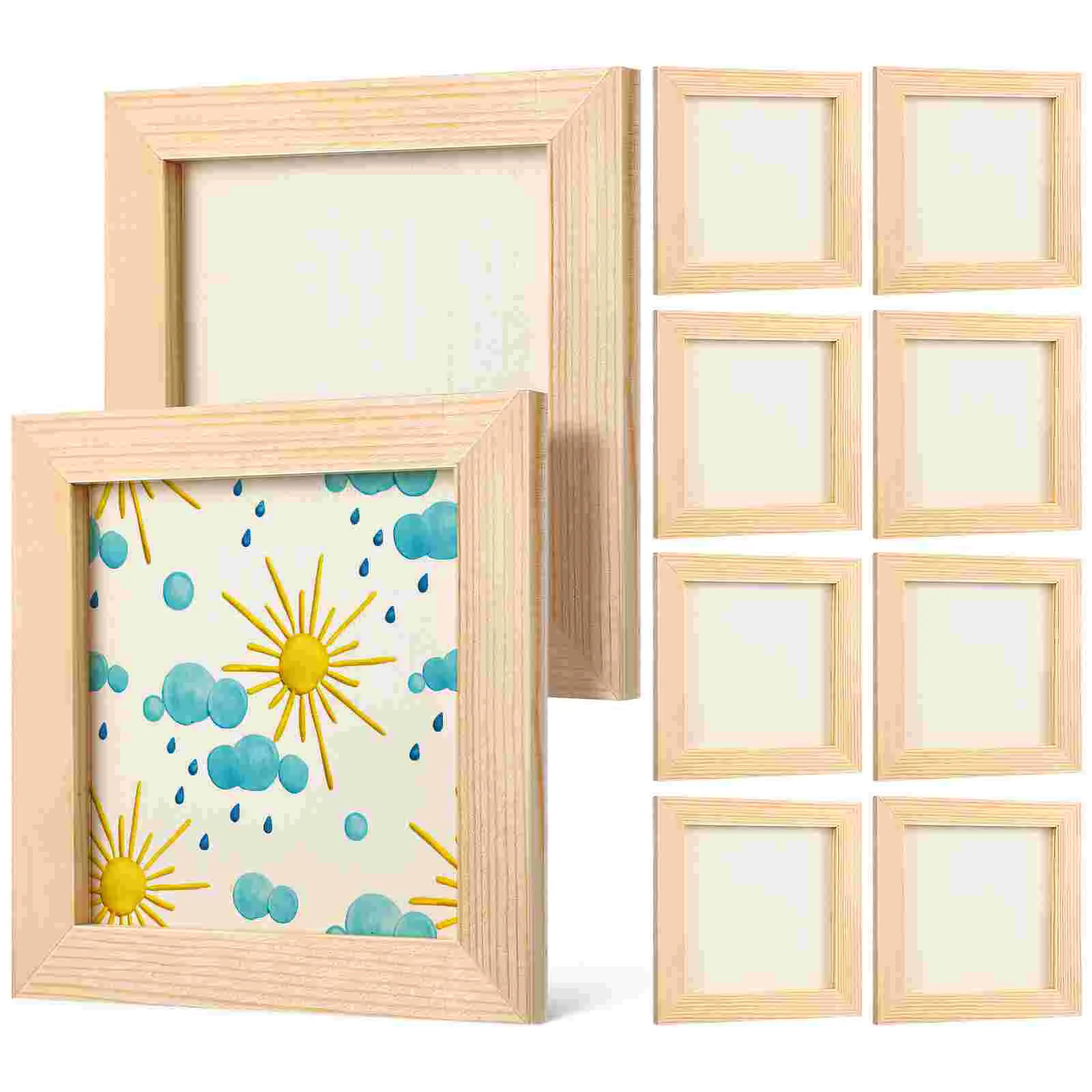 10-Pcs-Photo-Frame-Craft-Picture-Frames-Decorate-Projects-DIY-Crafts ...