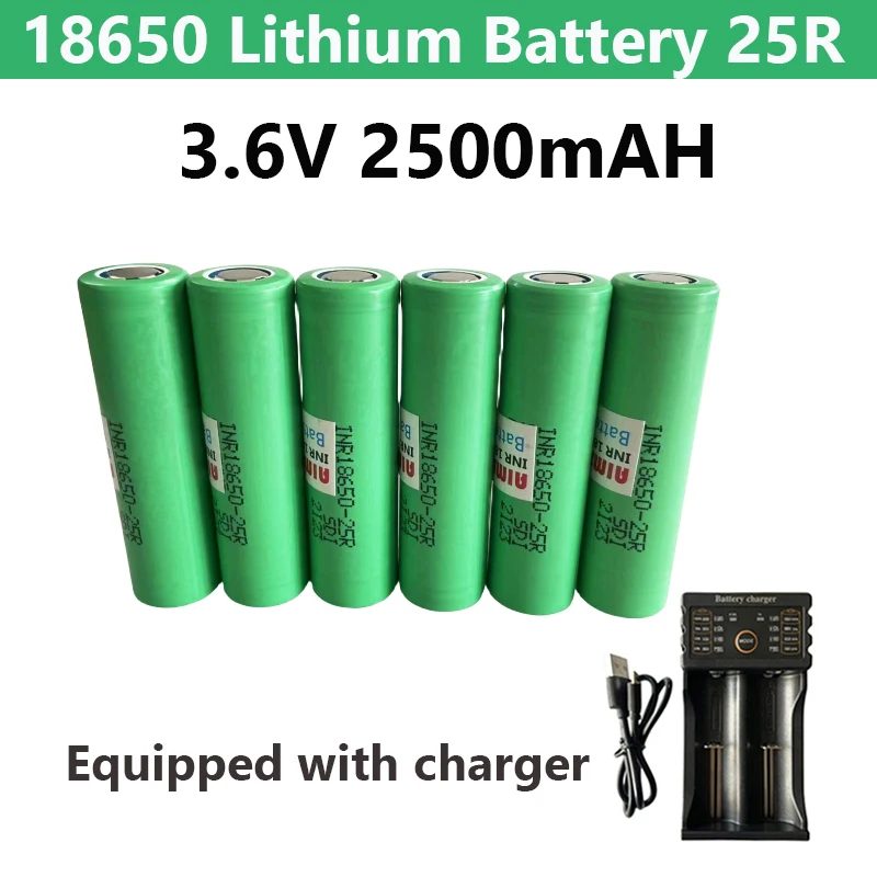 Original-rechargeable-battery-3-6V-2500mah-INR18650-battery-25R-20A ...