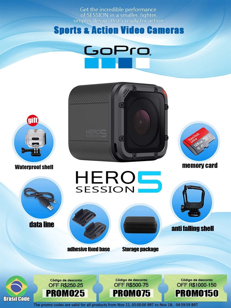 GoPro-HERO-5-session-camera-HD-pocket-camera-wireless-control-outdoor ...