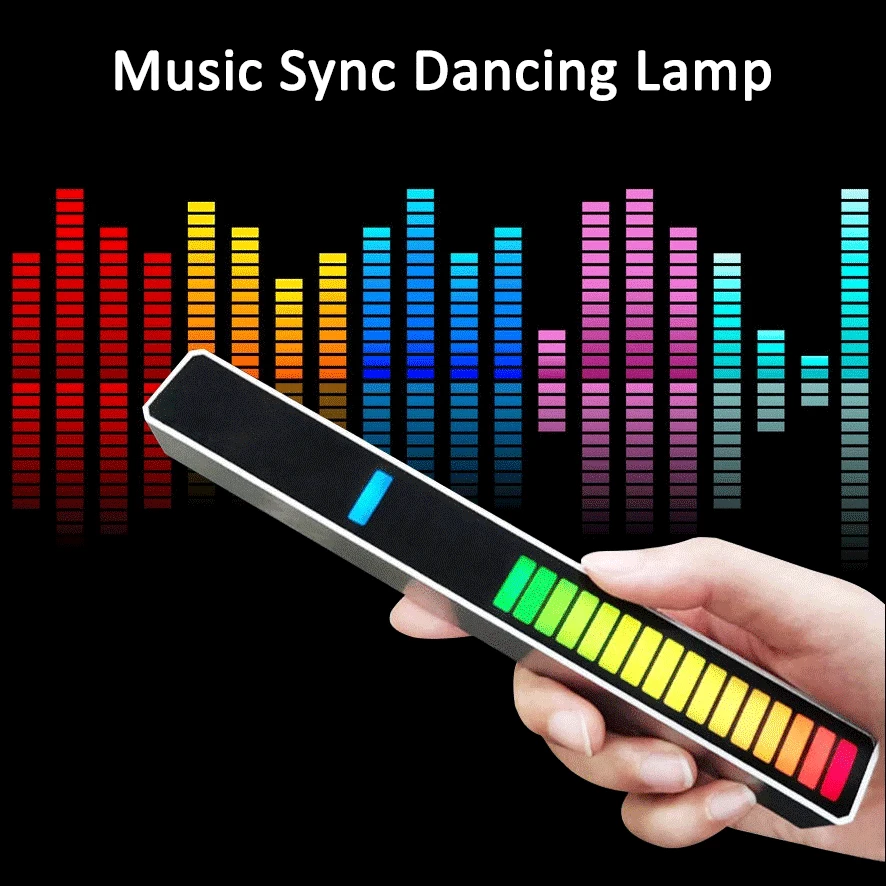 RGB LED Strip Light Music Sound Control Pickup Rhythm Ambient Lamp ...