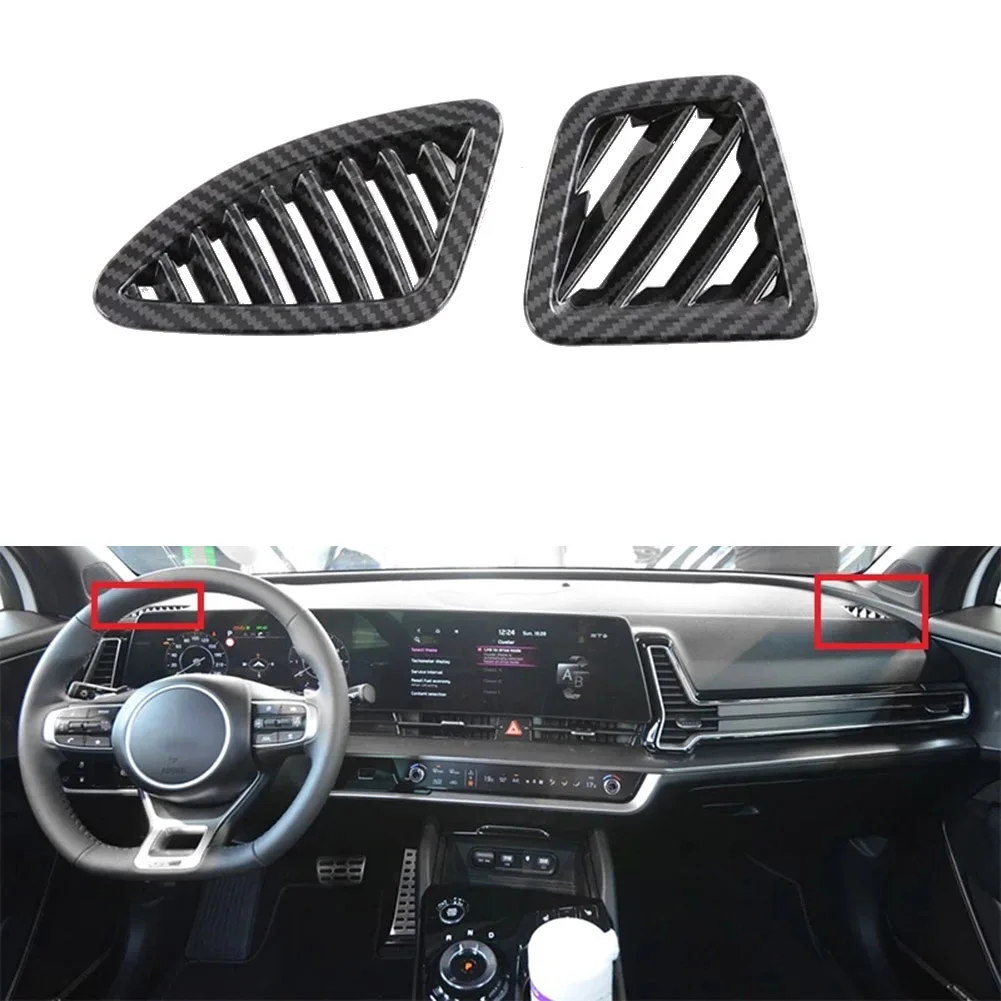 Carbon Fiber Car Front Air Vent Dashboard Outlet Cover Trim for Kia ...