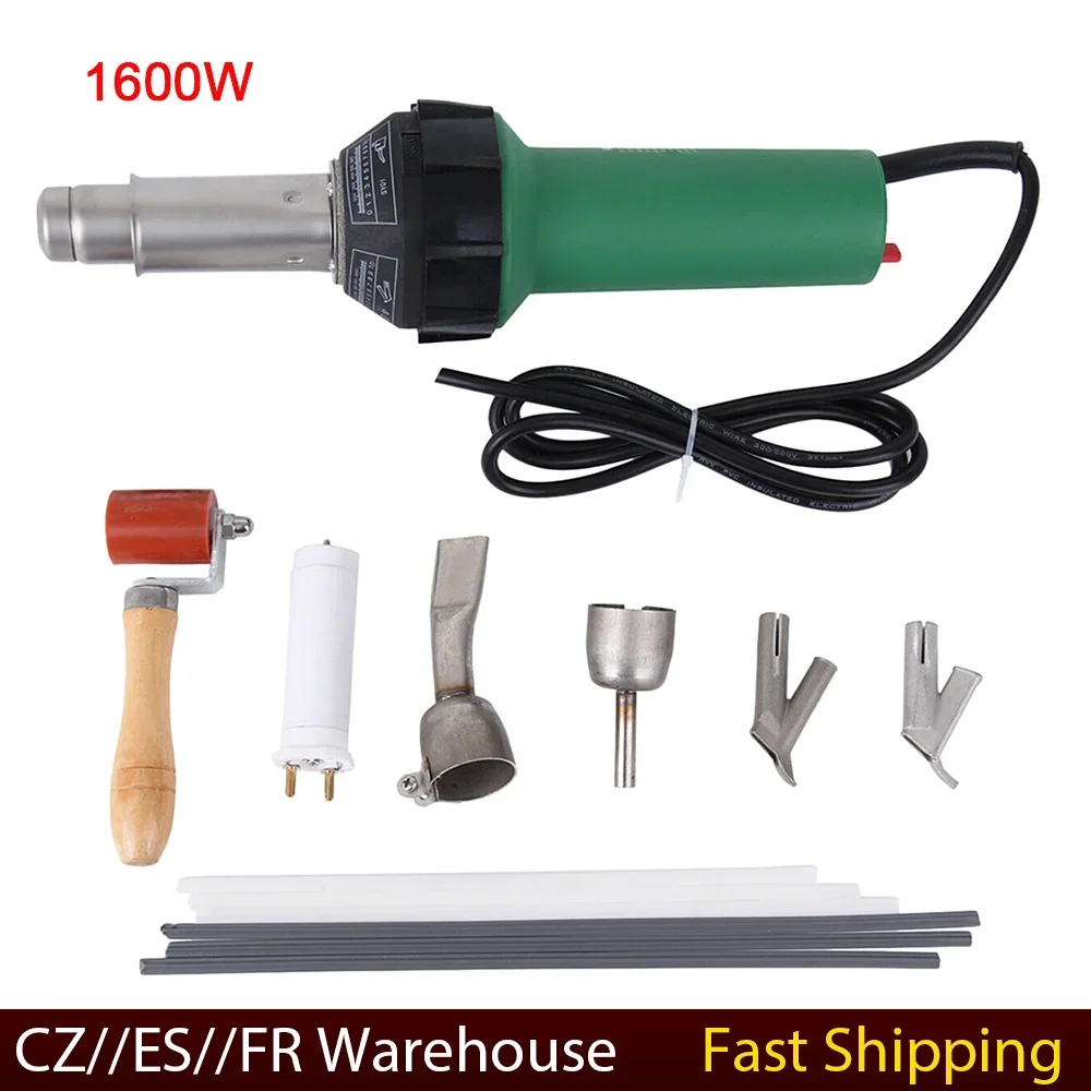 1600W Hot Air Welding Machine Kit Plastics Heat-Welders Tools Set with ...