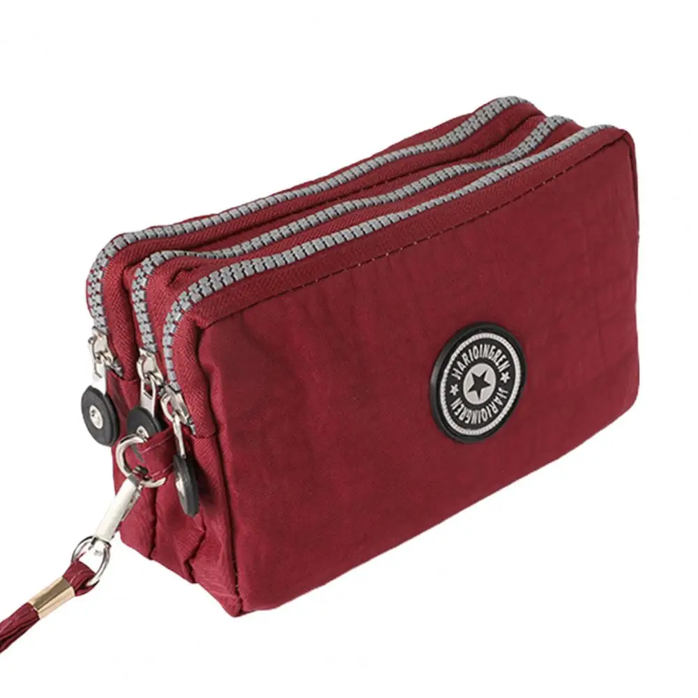 Nylon Durable Multi Slots Portable Wallet Lightweight Coin Purse Zipper ...