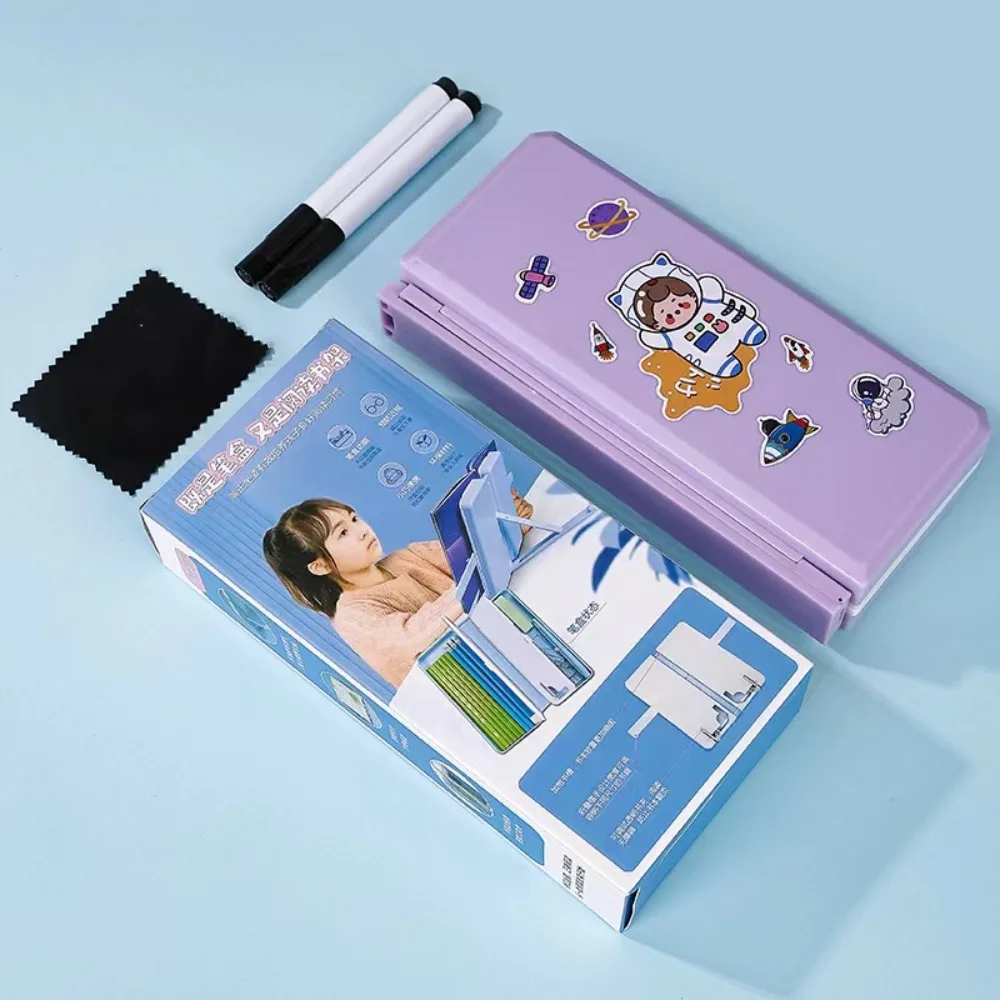 Plastic-Pencil-Case-with-Foldable-Reading-Bookshelf-2in1-Multi-function ...