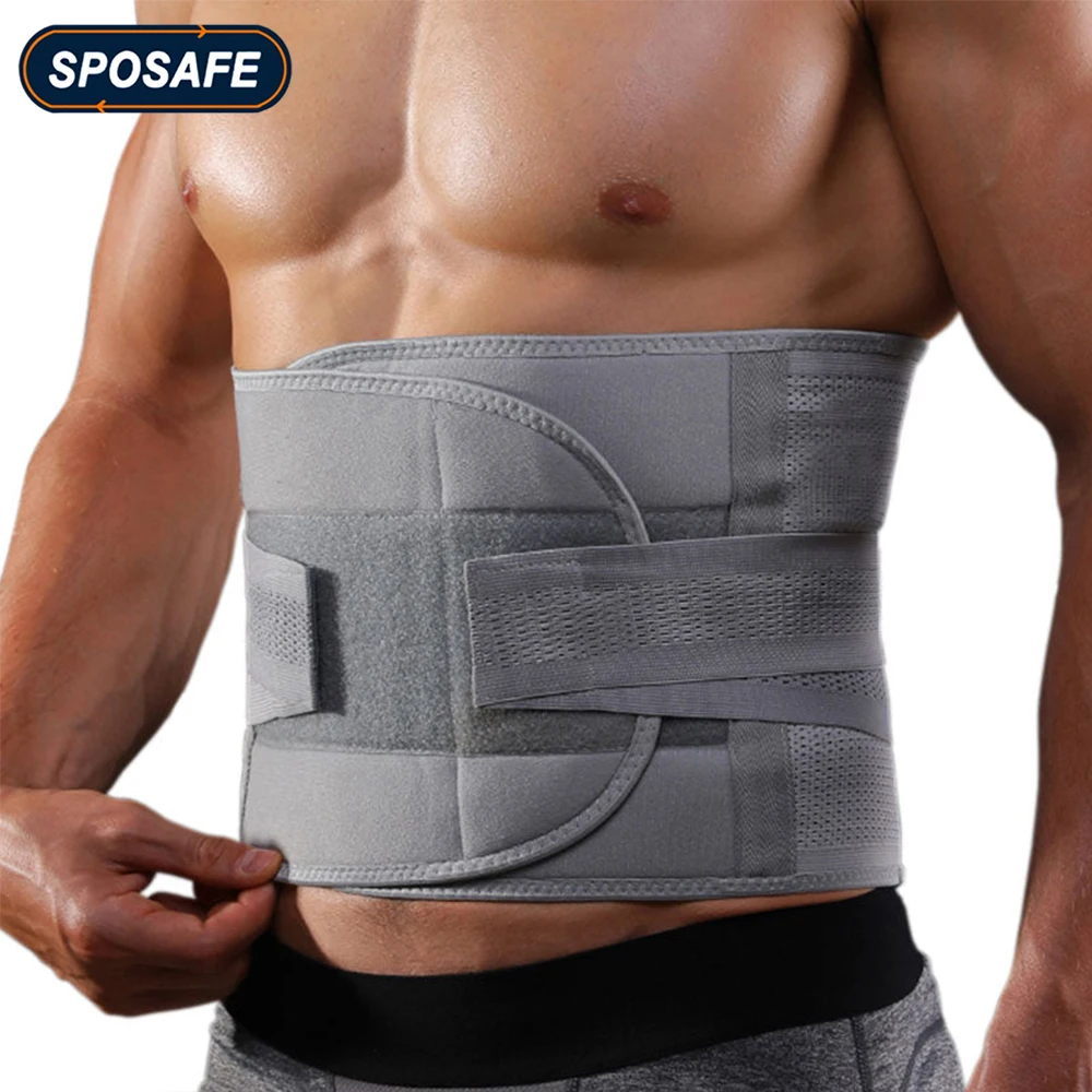 Sports-Lumbar-Support-Belt-Waist-Back-Brace-with-Dual-Adjustable-Strap ...