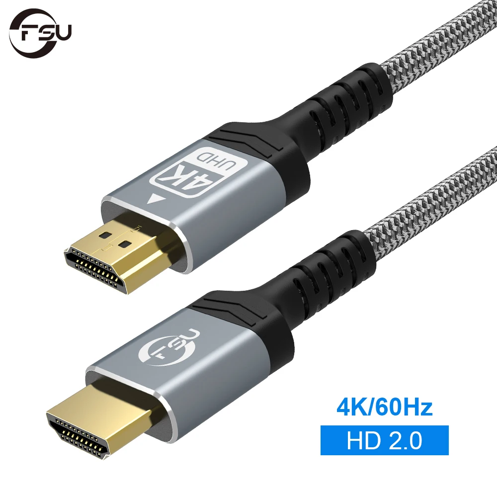 FSU-4K-HDMI-compatible-Cable-Braided-Nylon-Gold-Connectors-4K-Ultra-HD ...