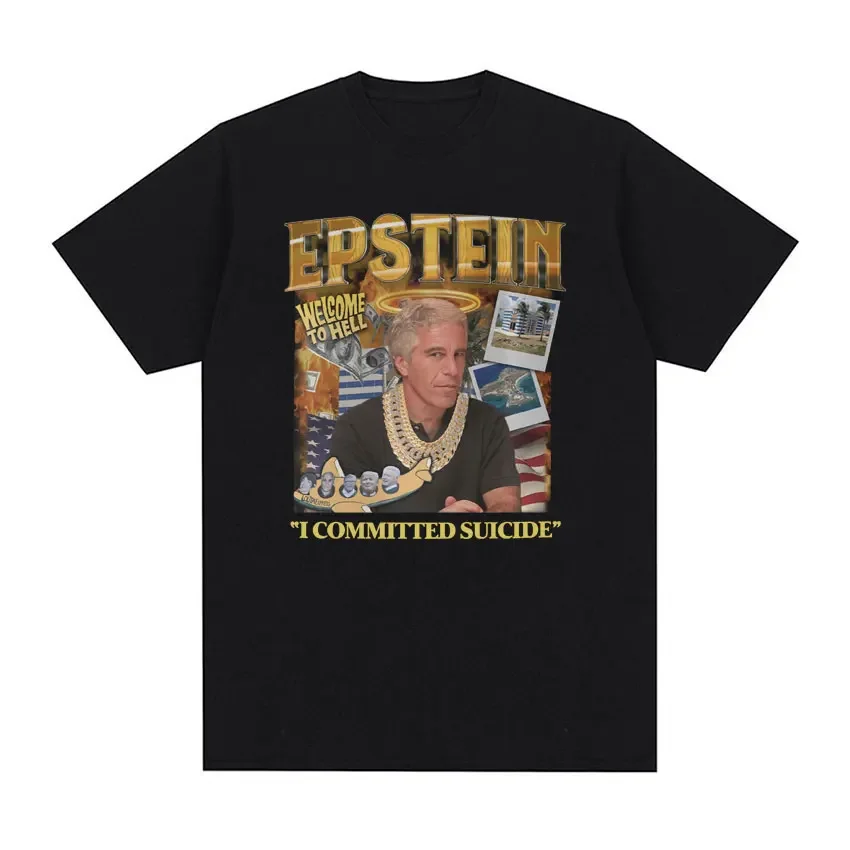 Funny-Jeffrey-Epstein-Meme-Graphic-T-shirts-Men-Clothing-Vintage ...