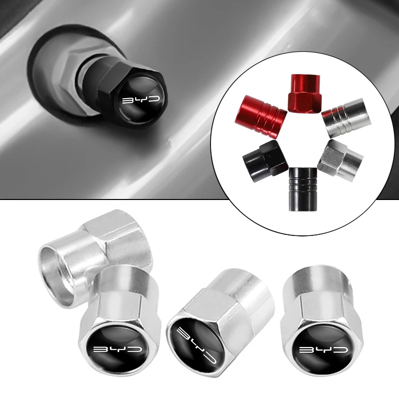 4PCS-Metal-Alloy-Car-Wheel-Tire-Valve-Stem-Caps-For-BYD-Tang-F3-E6-Atto ...