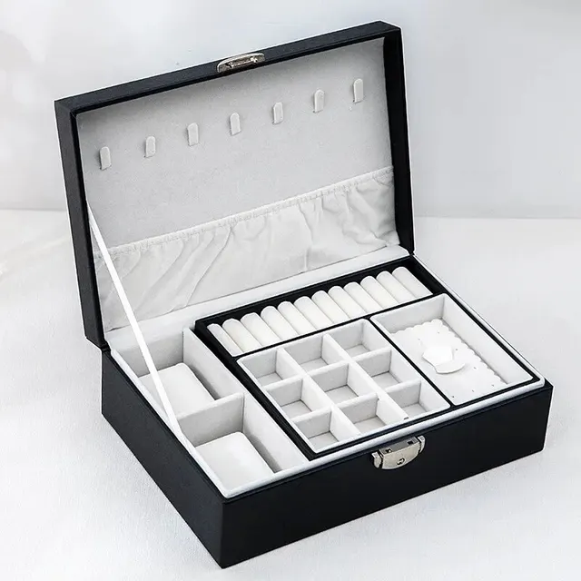 Creative Drawer Handheld Multi-layer Jewelry Storage Box Pu Leather ...