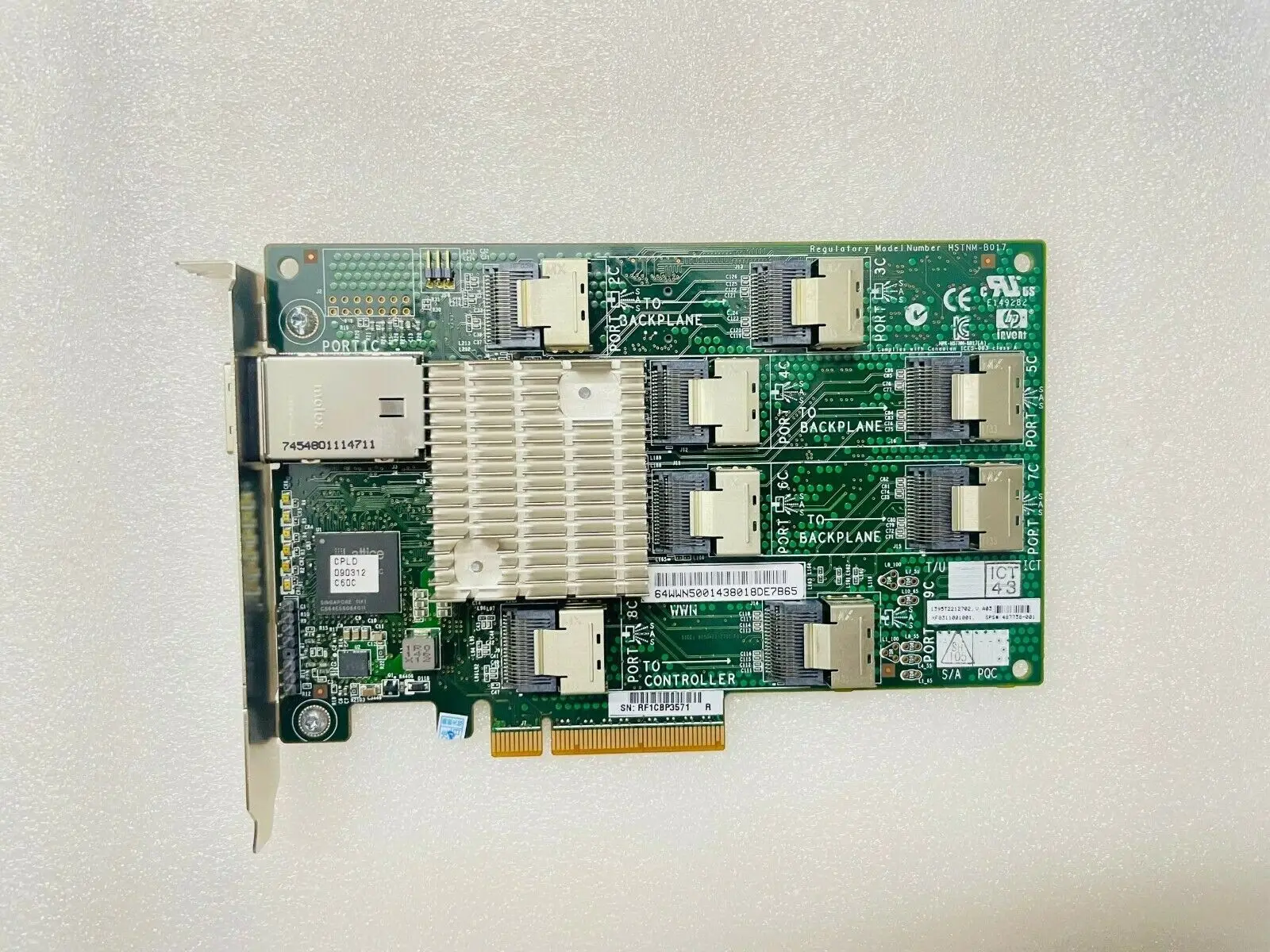 468406 B21 487738 001 468405 001 468405 002 24 BAY 3GB PCI E SAS SATA ...