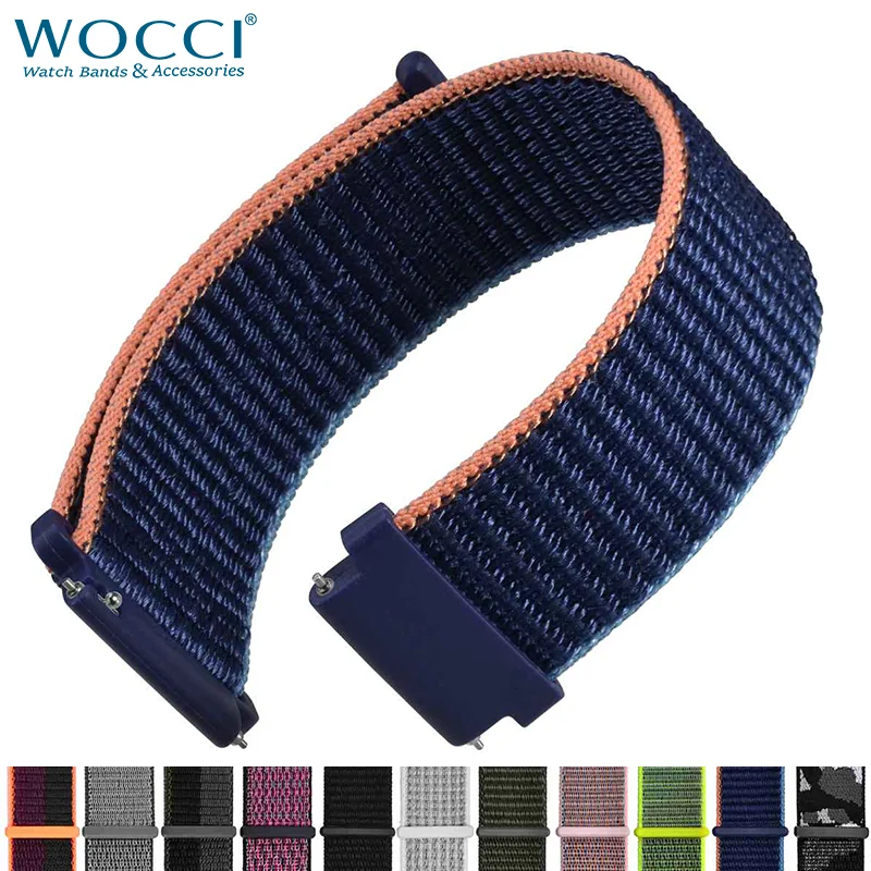 WOCCI-Nylon-strap-Watch-Band-18mm-20mm-22mm-Watchband-Bracelet-Quick ...