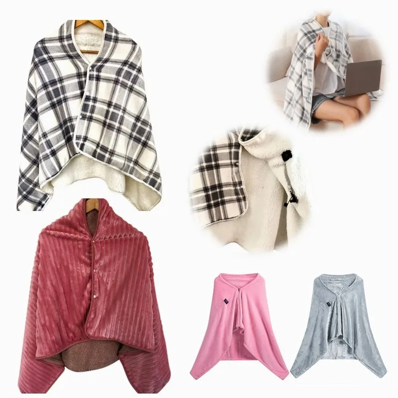 Heated-Blanket-Wrap-USB-Electric-Blanket-Shawl-Velvet-Warm-Quickly ...