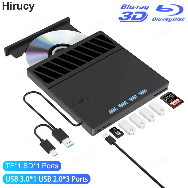 Unidad-ptica-externa-de-Blu-ray-reproductor-de-CD-DVD-BD-RW-lector ...