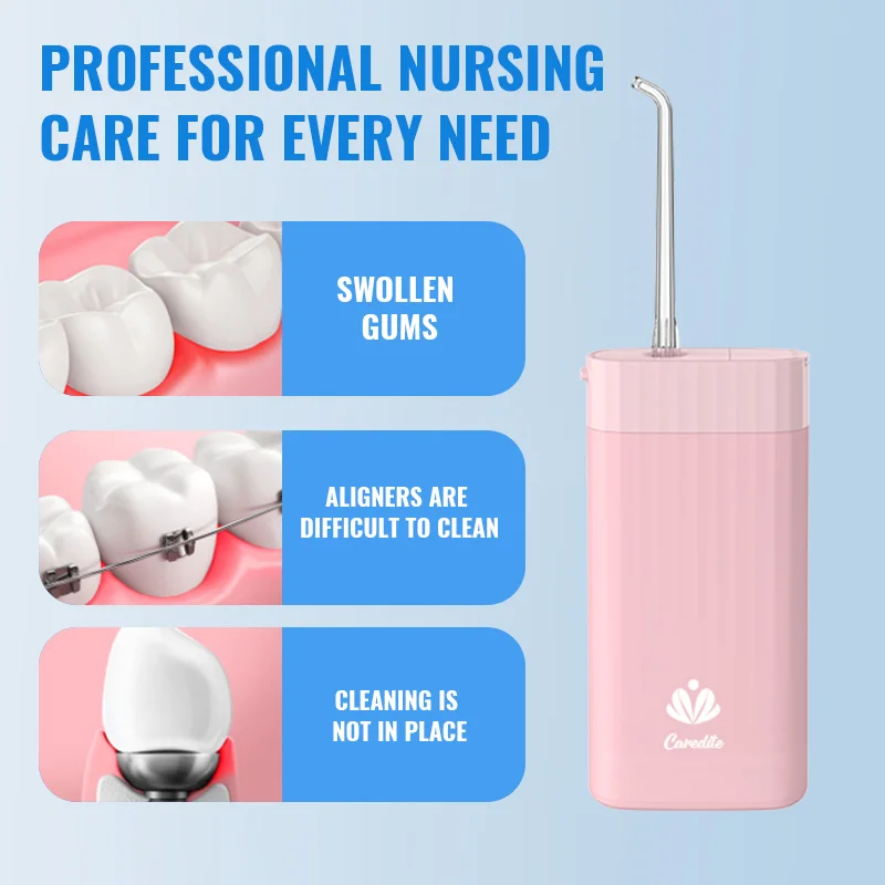 Caredite-Cordless-Oral-Irrigator-Mini-Portable-Water-Flosser ...