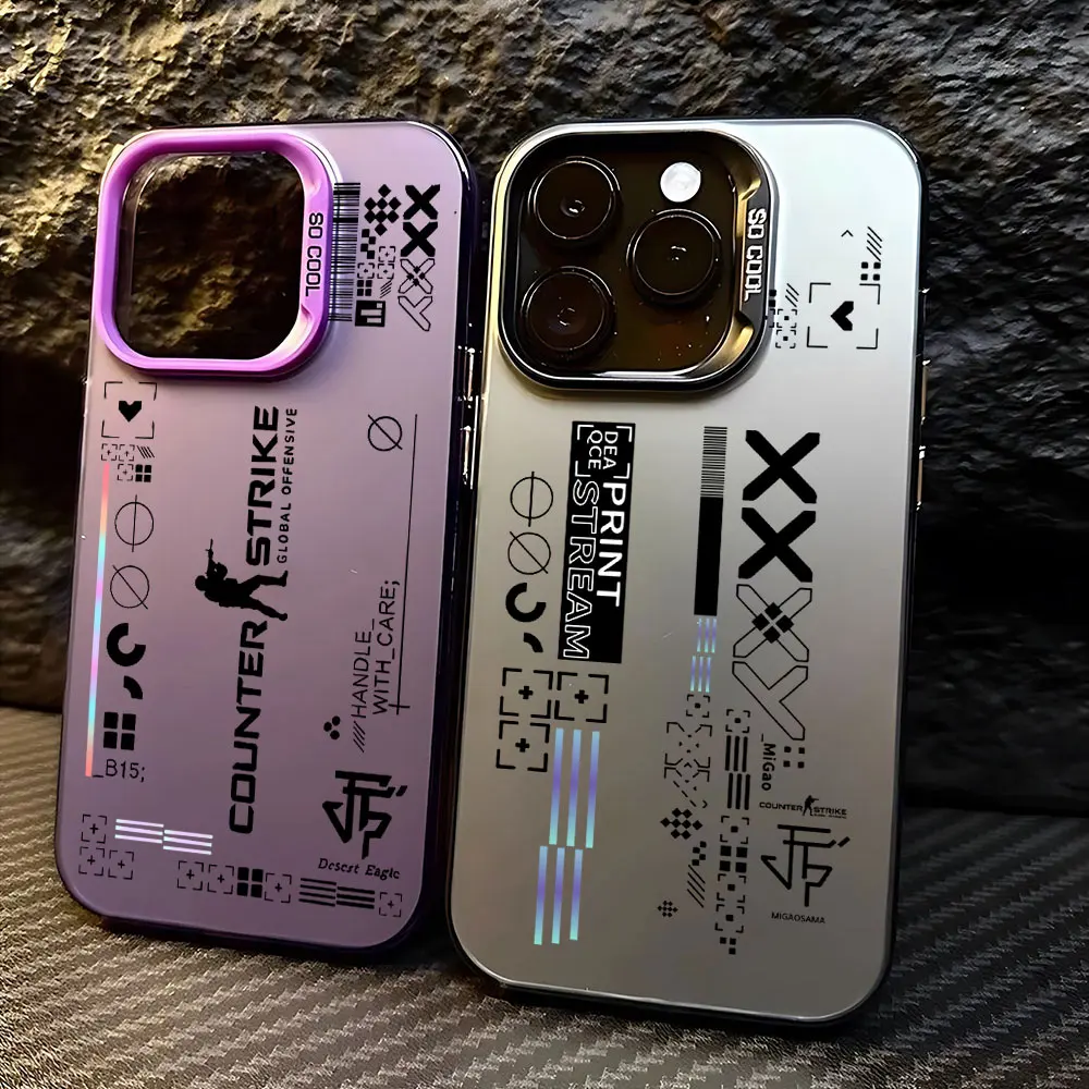 Juego clásico Counter Strike CS GO funda de teléfono para iPhone 16 15 ...