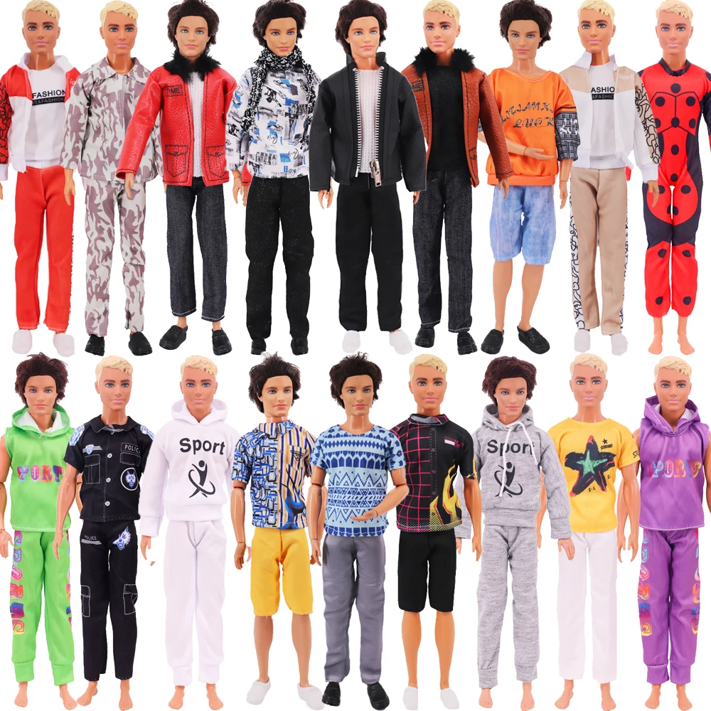 25 Style Ken Barbies Doll Clothes Sportswear Prince's Daily Clothing ...