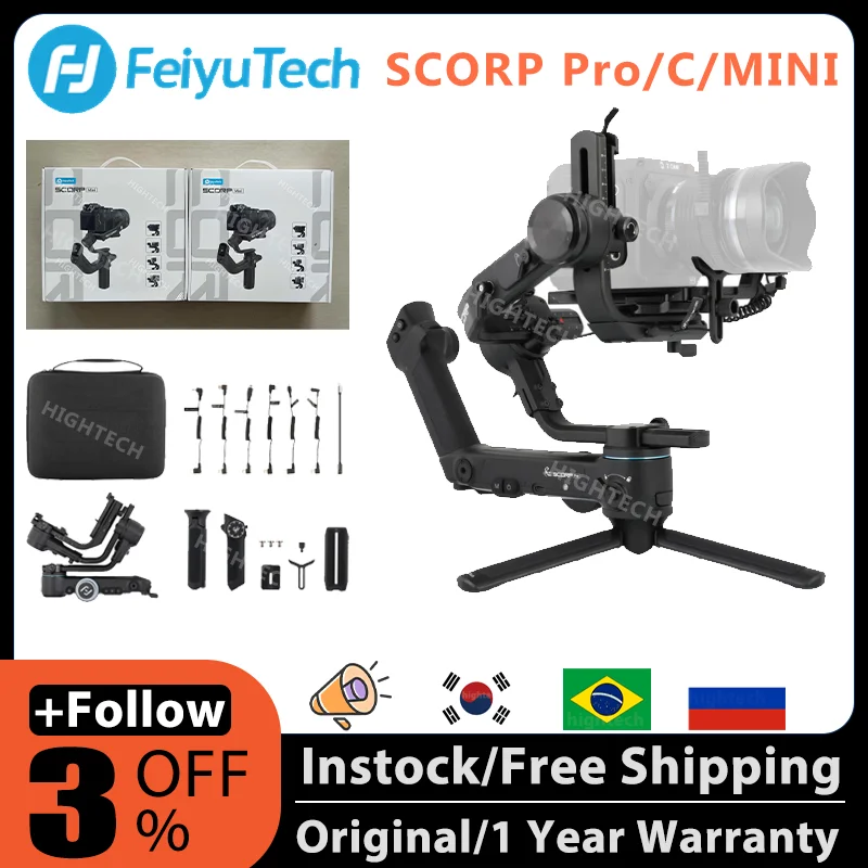 FeiyuTech-Feiyu-SCORP-Pro-Estabilizador-de-cardan-de-3-eixos-para-c ...