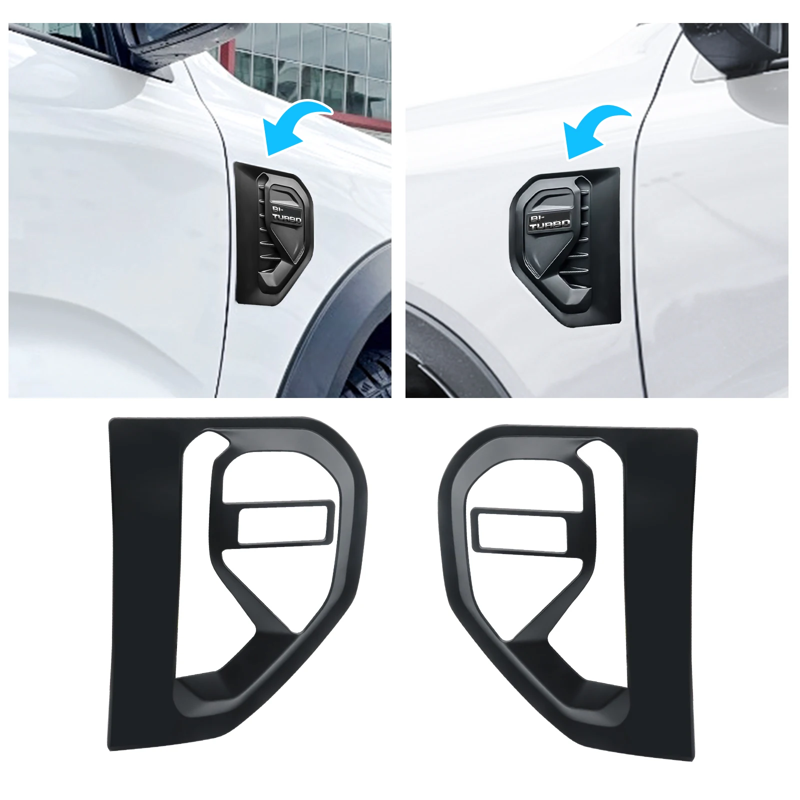 Side Vent Cover Protector For FORD RANGER 2022 2023+ WILDTRAK SPORT XL ...