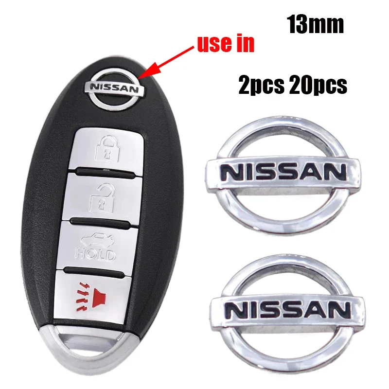 20pcs 2pcs Nissan Hot sale 13mm 3D metal Car Logo Key Fob Decoration ...