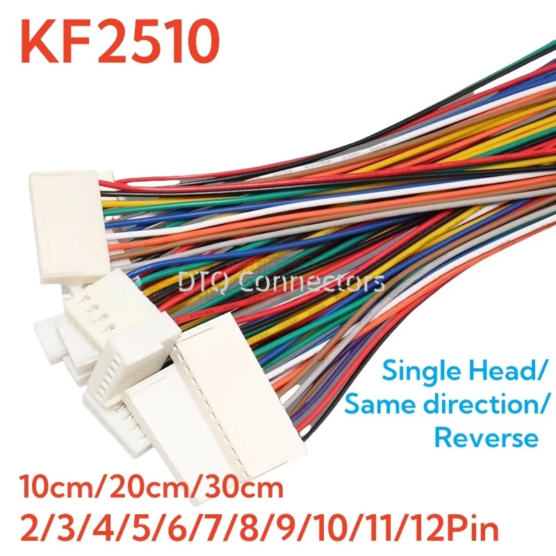 10PCS KF2510 Terminal Cable Wire 2.54mm Spacing 2P3P4P5P6P-12P ...