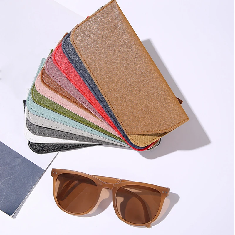 3 Pcs PU Leather Glasses Storage Pouches New Fashion Multicolor ...