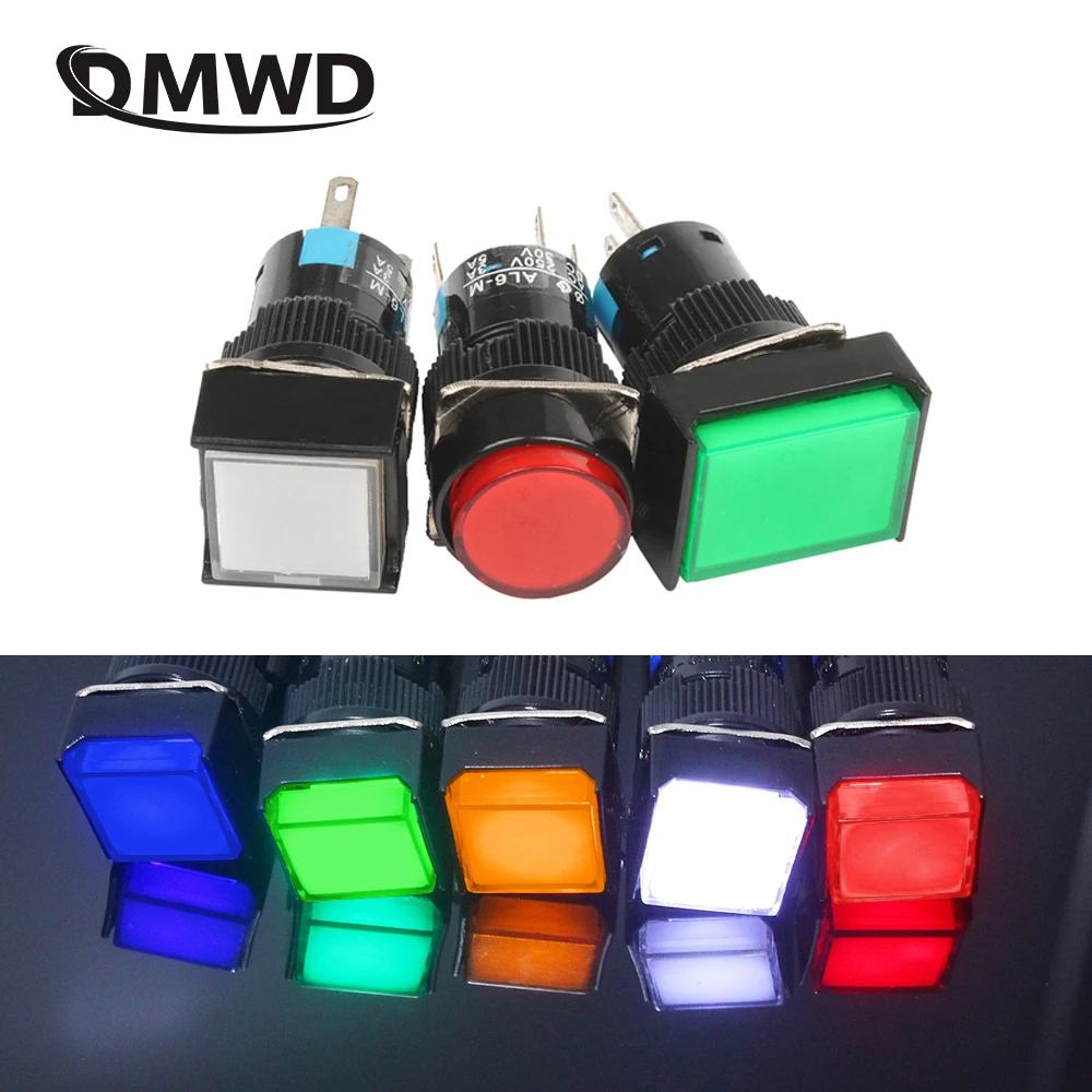 Led Illuminated Latching Push Button Switch 16mm | Push Button Switch ...