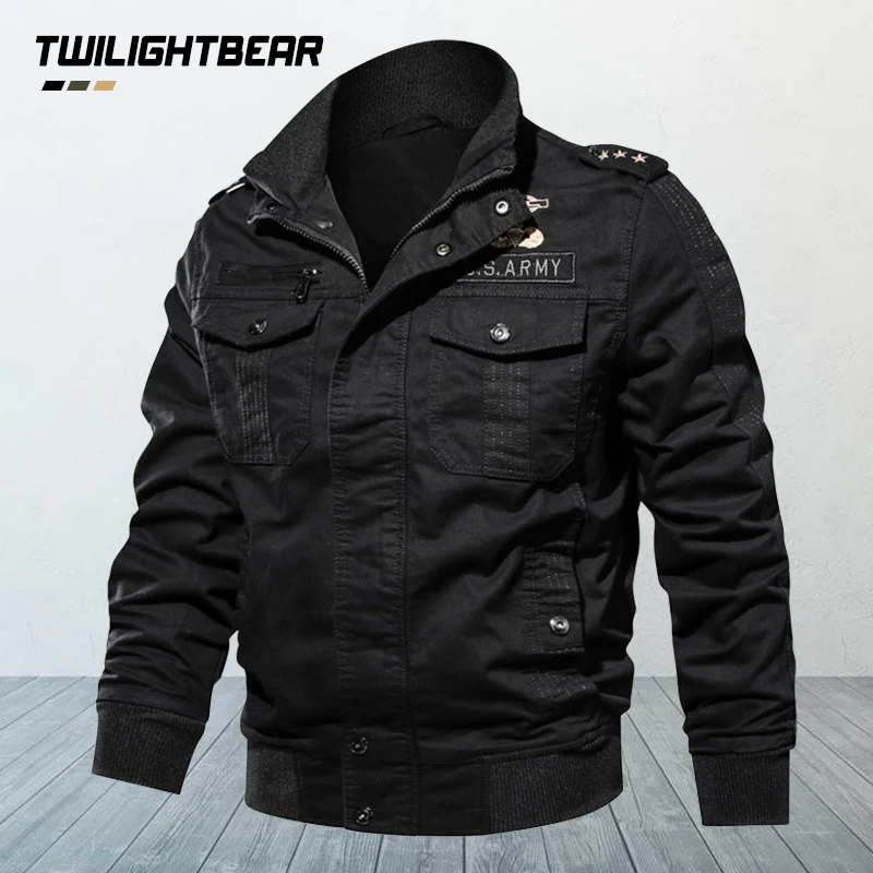 High Quality Men's Bomber Jacket 6XL Oversized Military Multi Pocket ...