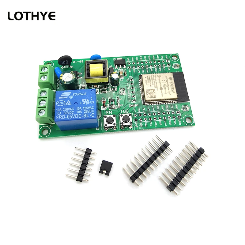 AC Powered 1R ESP32-WROOM WIFI Bluetooth BLE Single Relay ESP32 Development Board AC-DC ...
