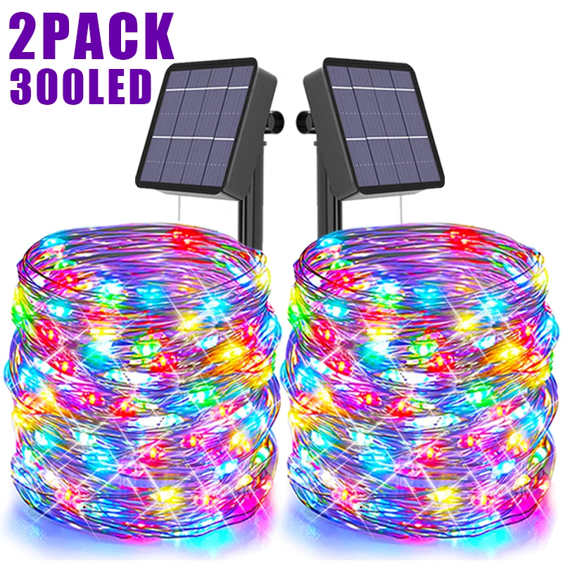 Solar LED String Lights Outdoor Waterproof Festoon Garden Decor ...