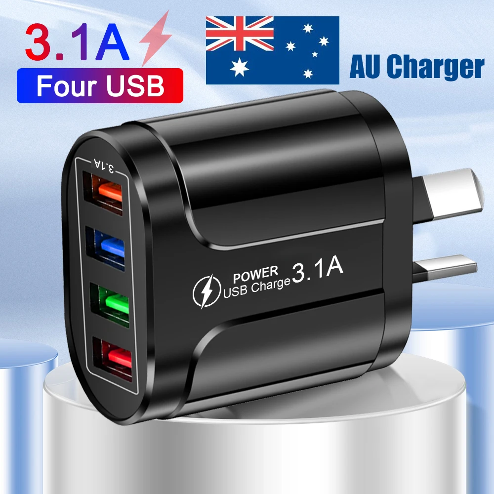 Australian USB Fast Charger AU Plug Quick Charger Mobile Phone Charger ...