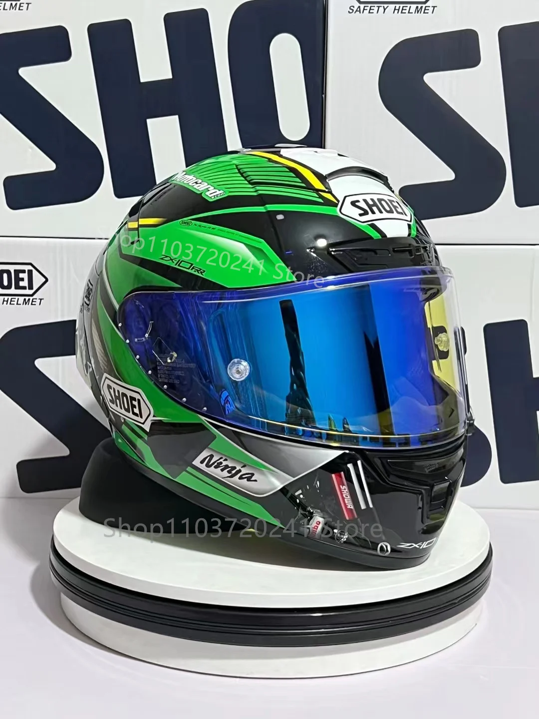 Motorcycle-Full-Face-Helmet-SHOEI-X-Spirit-III-ZX-10RR-Ninja-X-Fourteen ...