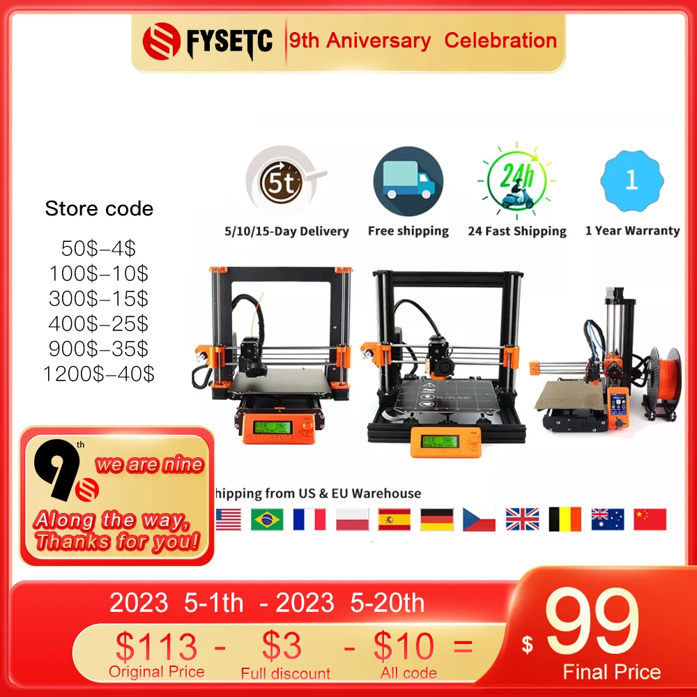 Clone Prusa I3 Mk3s Full Kit Clone Prusa Mini Diy Full Kits Clone Prusa ...